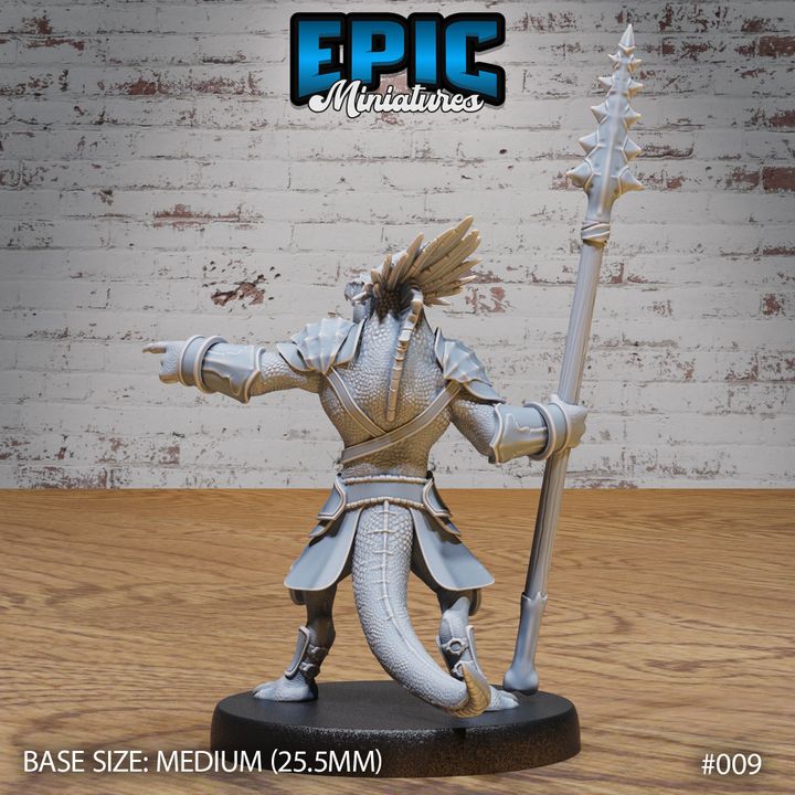 3D Printable Lizard Folk Army Spear / Reptilian Humanoid / Lizardfolk ...