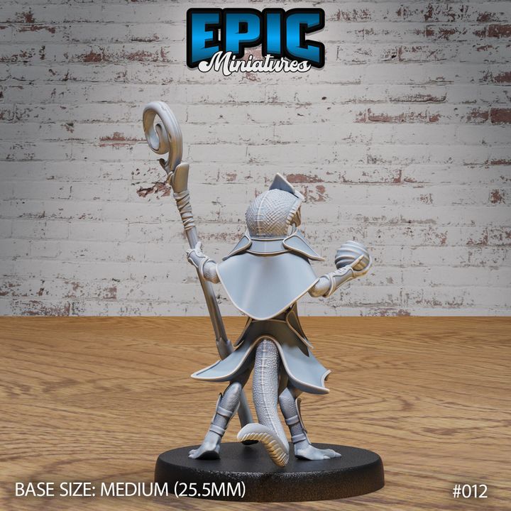 3D Printable Lizard Folk Army Sorcerer / Reptilian Humanoid Magician ...