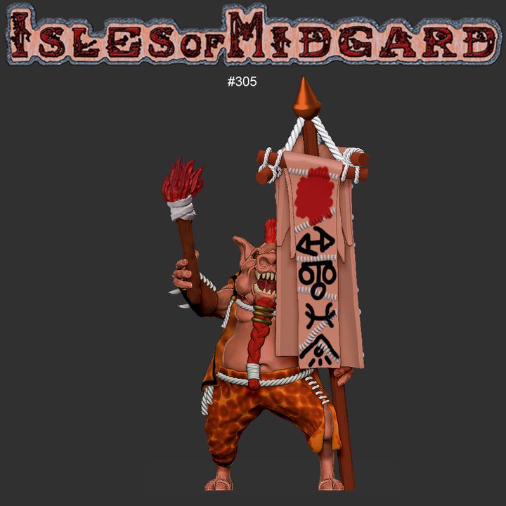 3D Printable IoM Pigryn 'Beastmen' Pig'Ynz Battle Banner #1 by Oak ...