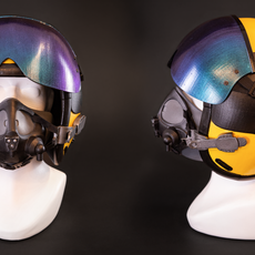3D Printable Pilot HGU-55P HELMET & MBU-20 MASK Set by AV Military