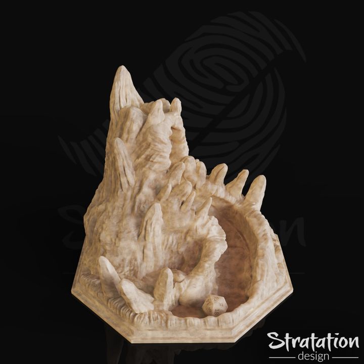 3D Printable Molten Peak Volcano Dice Tower and Science Kit by ...