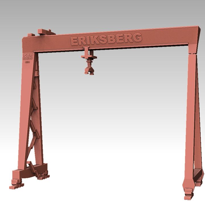 3D Printable Eriksberg Gantry Crane by Sharedog Miniatures