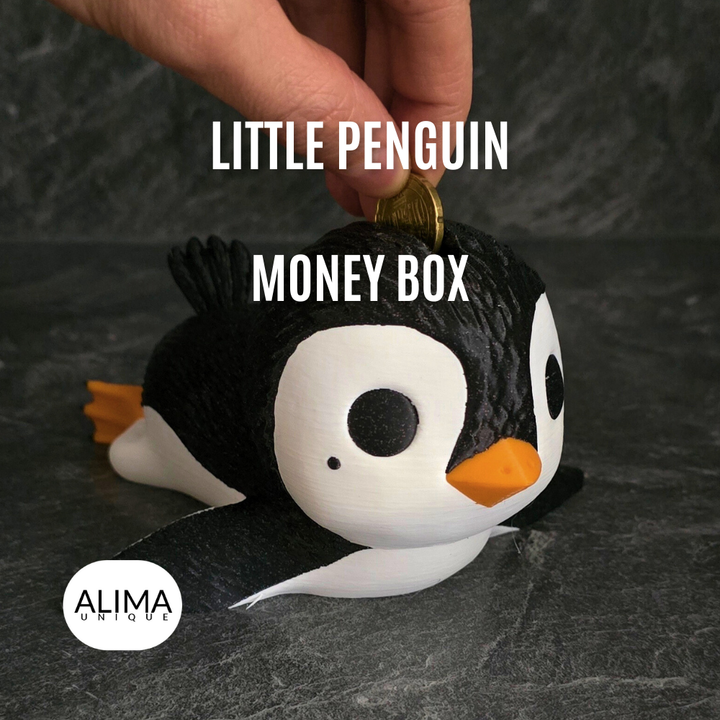 3D Printable Little Penguin Money Box / Support free by ALIMA UNIQUE ...