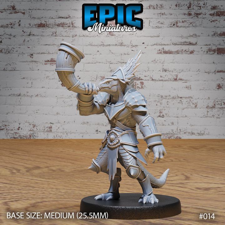 3D Printable Lizard Folk Army Horn / Reptilian Humanoid / Lizardfolk ...