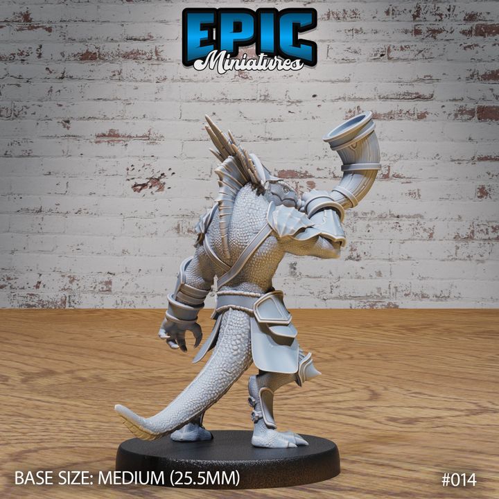 3D Printable Lizard Folk Army Horn / Reptilian Humanoid / Lizardfolk ...