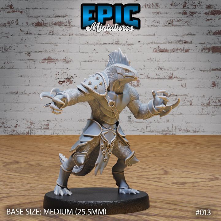 3D Printable Lizard Folk Army Set B / Reptilian Humanoid / Lizardfolk ...