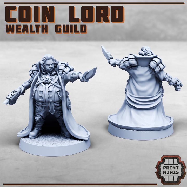 3D Printable Coin Lord - Wealth Guild by Print Minis
