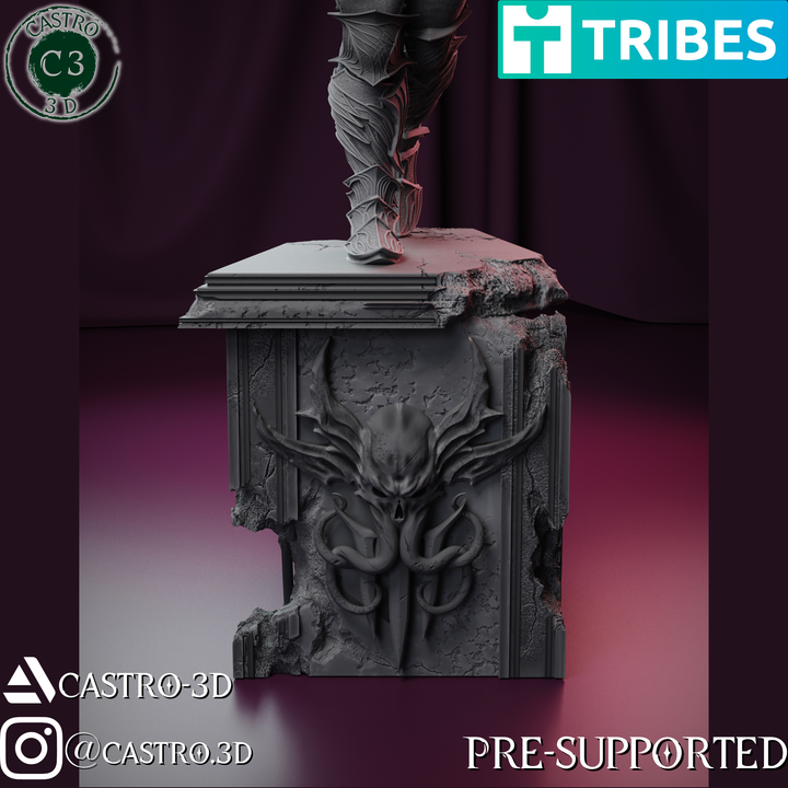 3D Printable Vampire Spawn - BG3 32mm and 75mm miniature by Castro3D
