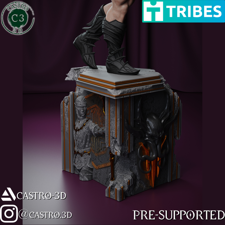 3D Printable NSFW Vampire Spawn - BG3 32mm and 75mm miniature by Castro3D