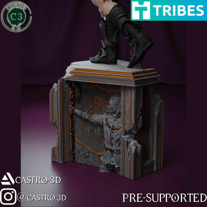 3D Printable NSFW Vampire Spawn - BG3 32mm and 75mm miniature by Castro3D