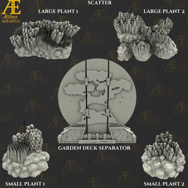 3D Printable AEEAST12 - Garden of the Still Water Monk by Aether Studios