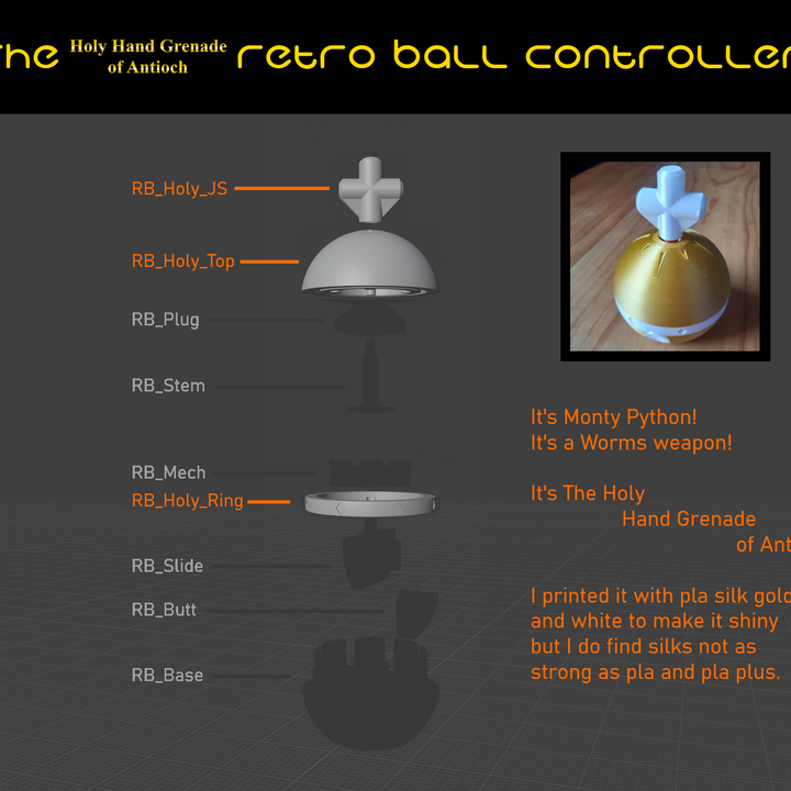 3D Printable Retro Ball Controller by Adam Freeman