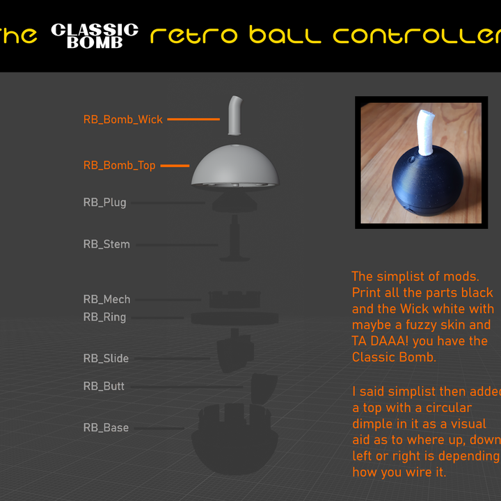 3D Printable Retro Ball Controller by Adam Freeman