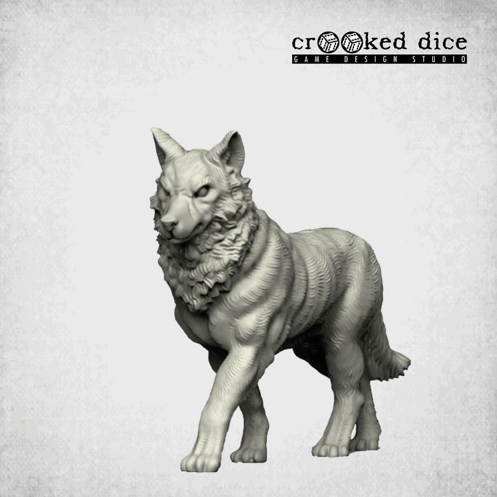 3D Printable Wolf B by Karl Perrotton