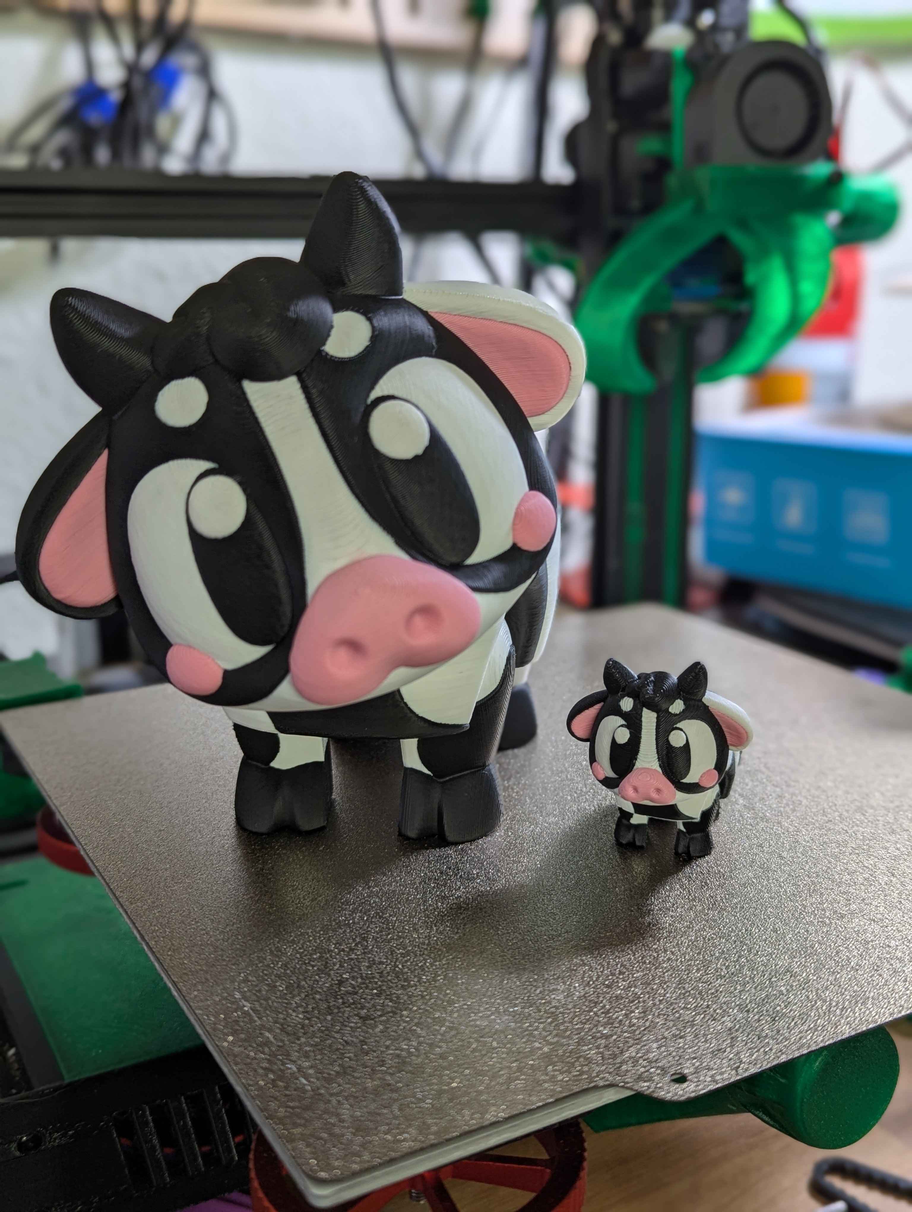 3D Printable Flexi Cow Print-in-place by 3DGOB