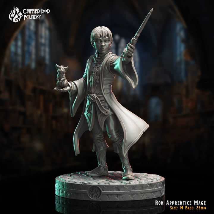 3D Printable Ron, Apprentice Mage by Crippled God Foundry