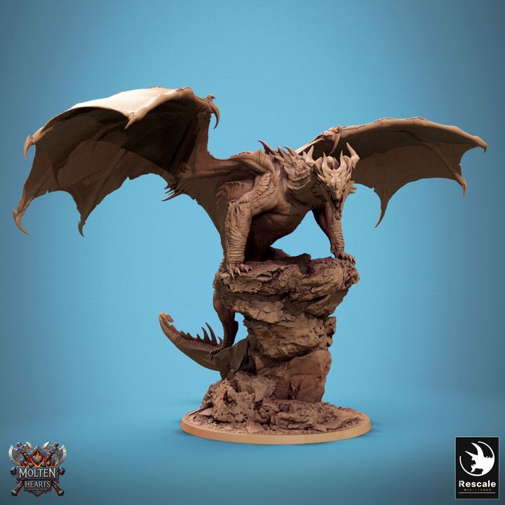 3D Printable Chromatic Red Dragon - 2024 Redesign by Rescale Miniatures