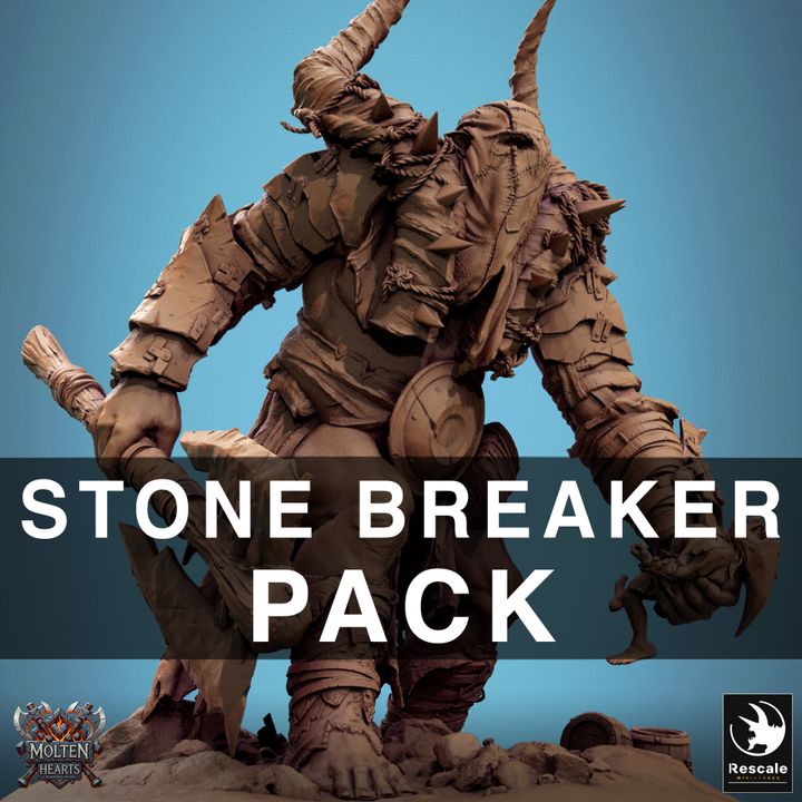 3D Printable Pack StoneBreaker Giants by Rescale Miniatures