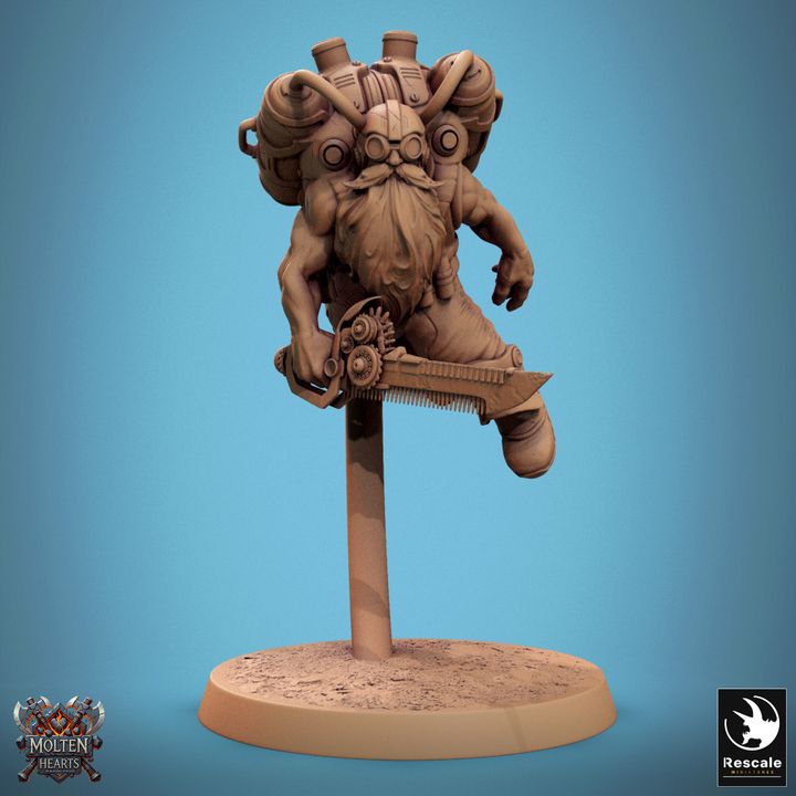 3D Printable Pack Dwarf Steampunk by Rescale Miniatures