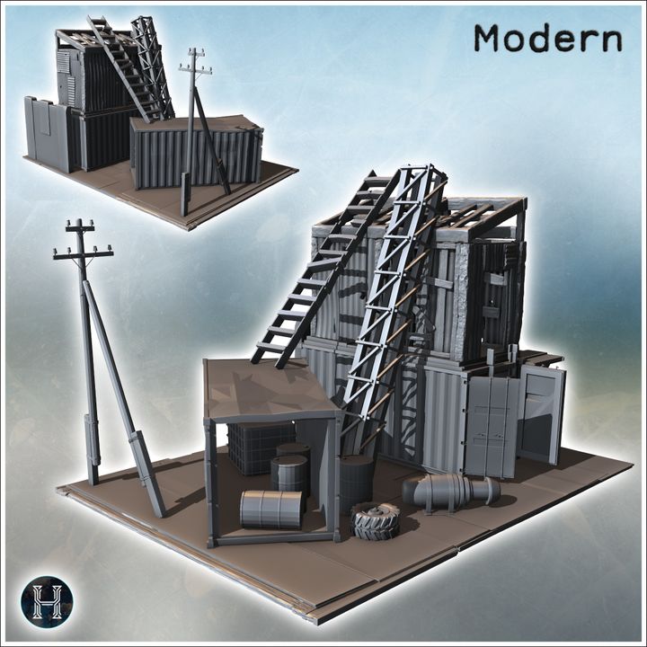 3D Printable Reinforced structures made of stacked containers with ...