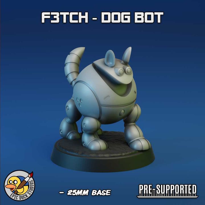 3D Printable F3TCH, the Adorable Dog Bot by Mike "Epic Duck" Cousins