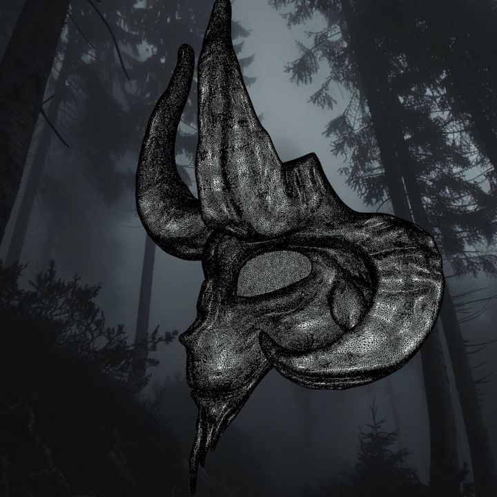 3D Printable file slt Skull Demon unique eyes by david martin