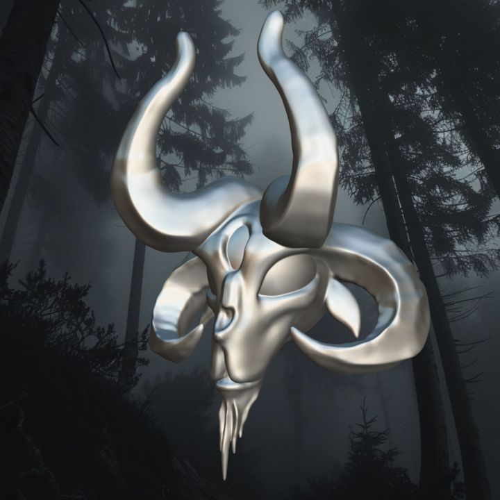 3D Printable file slt Skull Demon unique eyes by david martin