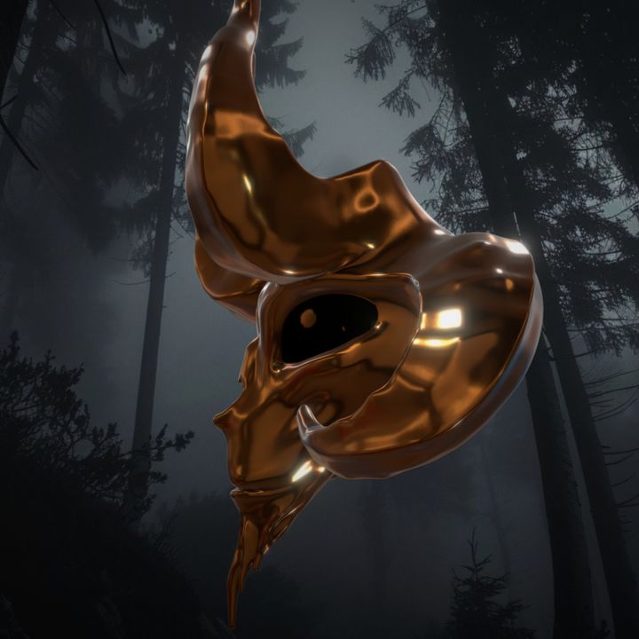 3D Printable file slt Skull Demon unique eyes by david martin