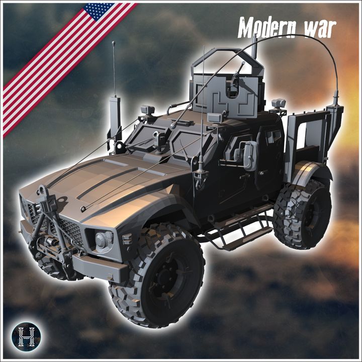 3D Printable Oshkosh M-ATV mine-resistant ambush protected (MRAP) US ...