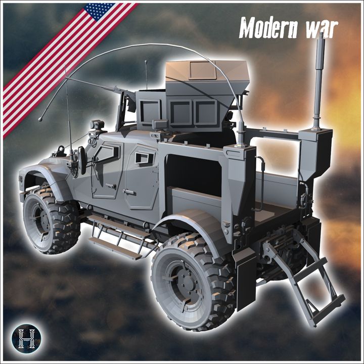 3D Printable Oshkosh M-ATV mine-resistant ambush protected (MRAP) US ...
