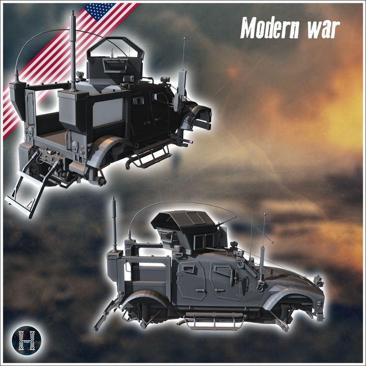 3D Printable Oshkosh M-ATV mine-resistant ambush protected (MRAP) US ...