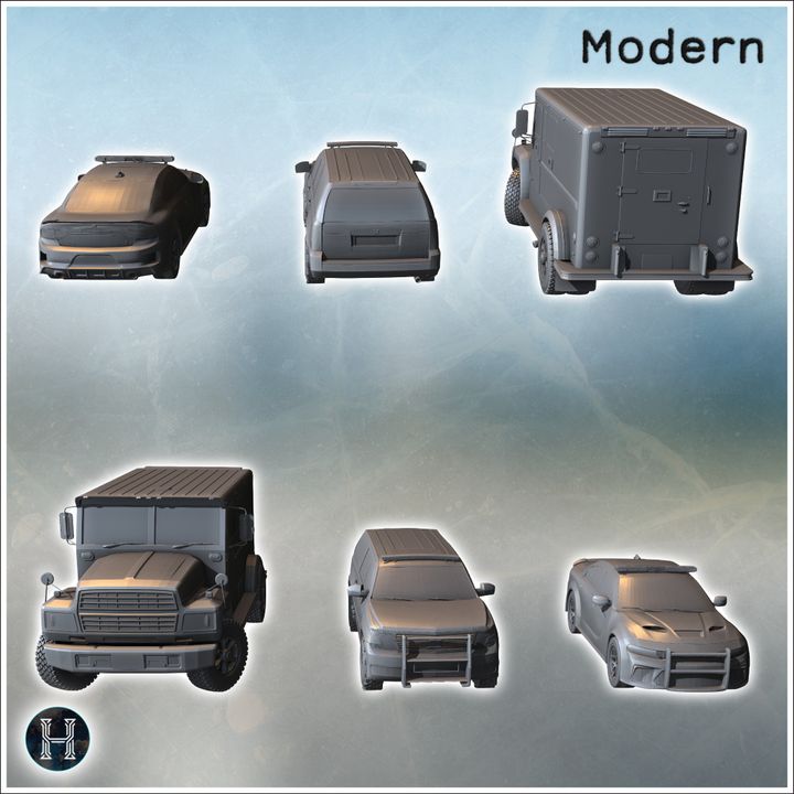3D Printable Modern police vehicle (incl. Chevrolet Tahoe and Dodge ...