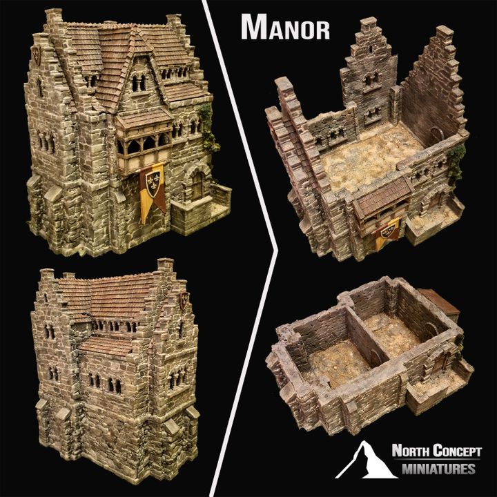 3D Printable Manor - Terrain by North Concept Miniatures