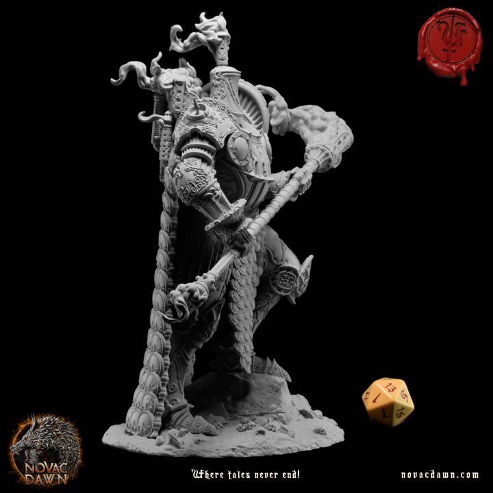 3D Printable Tharngrim, The Gilded Sentinel by Novac Dawn