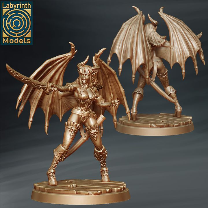 3D Printable Morrigane - 32mm scale by Labyrinth Models