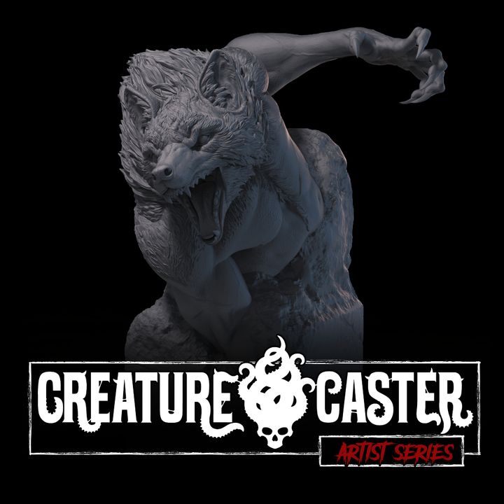 3D Printable Werewolf Bust by Creature Caster