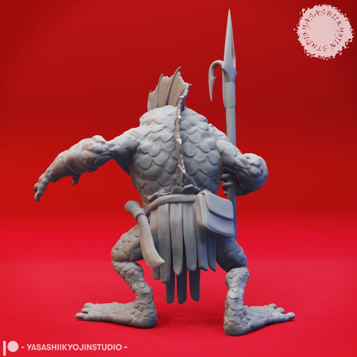 3D Printable Kuo-toa - Spear - Tabletop Miniature (Pre-Supported) by ...