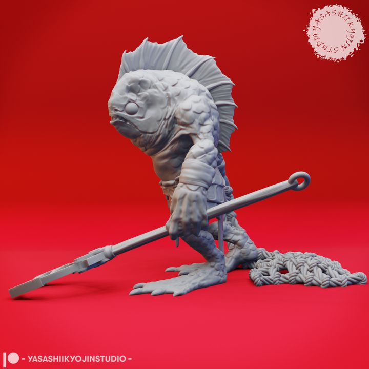 3D Printable Kuo-toa - Pincer - Tabletop Miniature (Pre-Supported) by ...