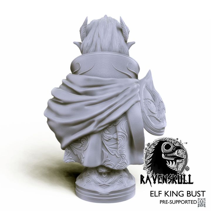 3D Printable Elf King Bust by Ravenskull