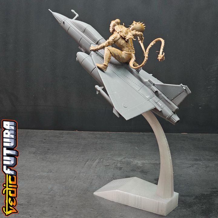 3D Printable Indian LCA-Mk2 Tejas Fighter-Jet with Hanuman by VedicFutura