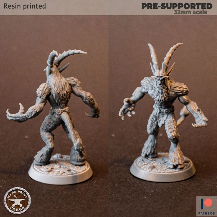 3D Printable Satyr Boss Ilhoof Attack by My3DPrintForge