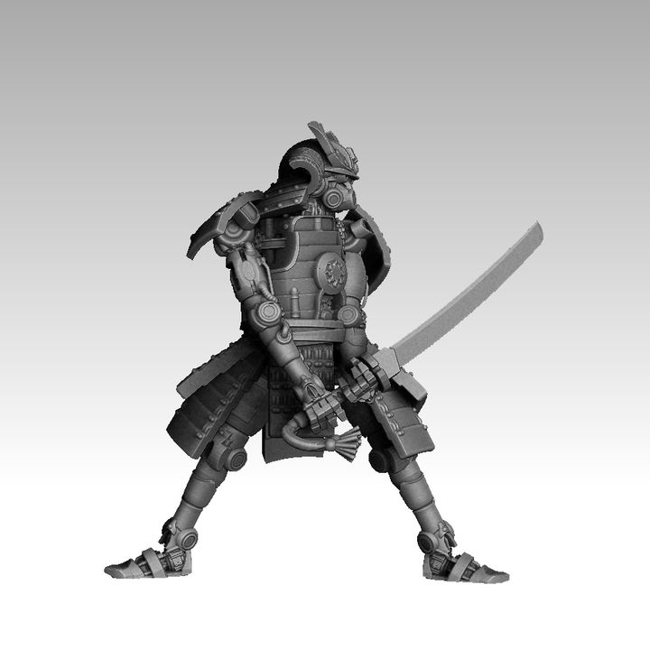 3D Printable Robo Samurai mk3 by Sharedog Miniatures