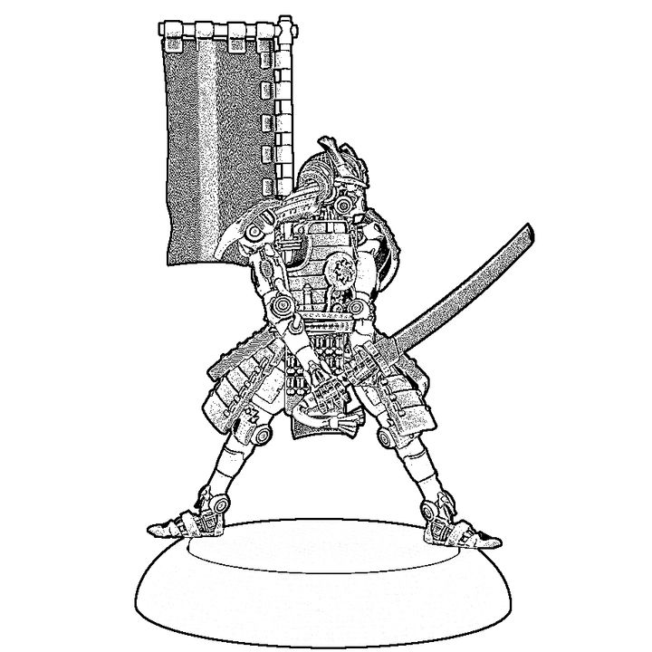 3D Printable Robo Samurai mk3 by Sharedog Miniatures