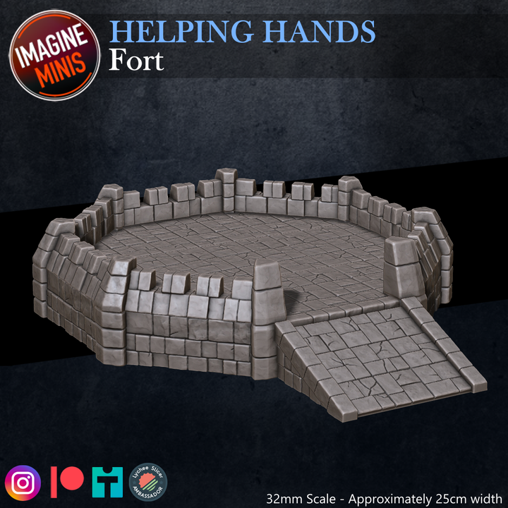 3D Printable Helping Hands 2 - Fort by Imagine Minis