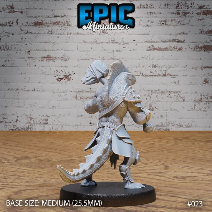 3D Printable Lizard Folk Army Hammer / Reptilian Humanoid / Lizardfolk ...
