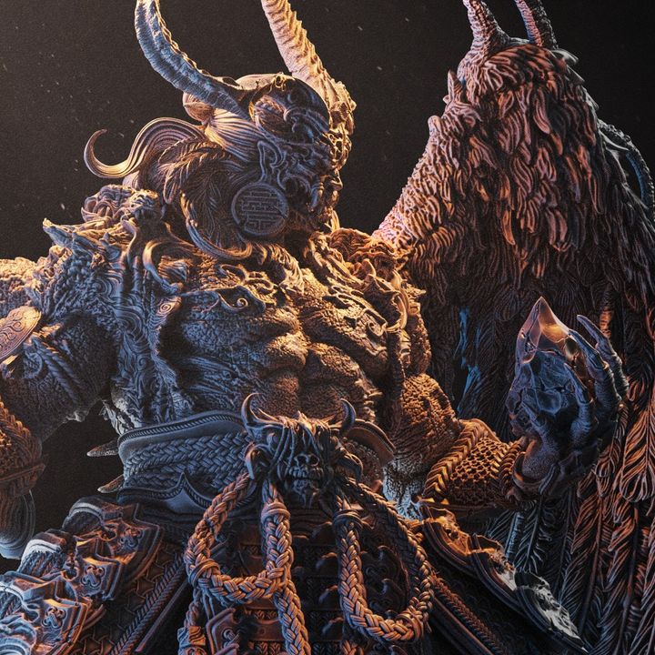 3D Printable Corrupted Tenjin by Black Forge Games