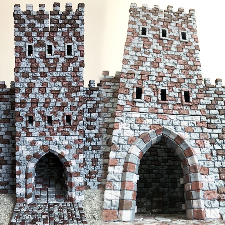 3D Printable Castle builder - Tower with gate by ARTMARKEVYCH