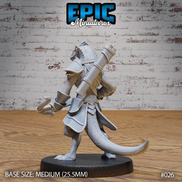 3D Printable Lizard Folk Army Set E / Reptilian Humanoid / Lizardfolk ...