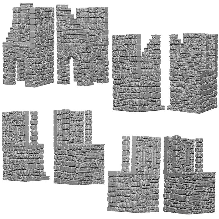 3D Printable Castle builder - Walls by ARTMARKEVYCH