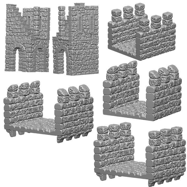 3D Printable Castle builder - Walls by ARTMARKEVYCH